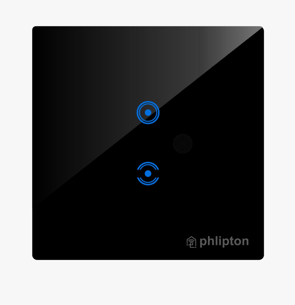 2 Gang Touch panel Switch (1 gang 2 Way)-2M Size – Paix Tech